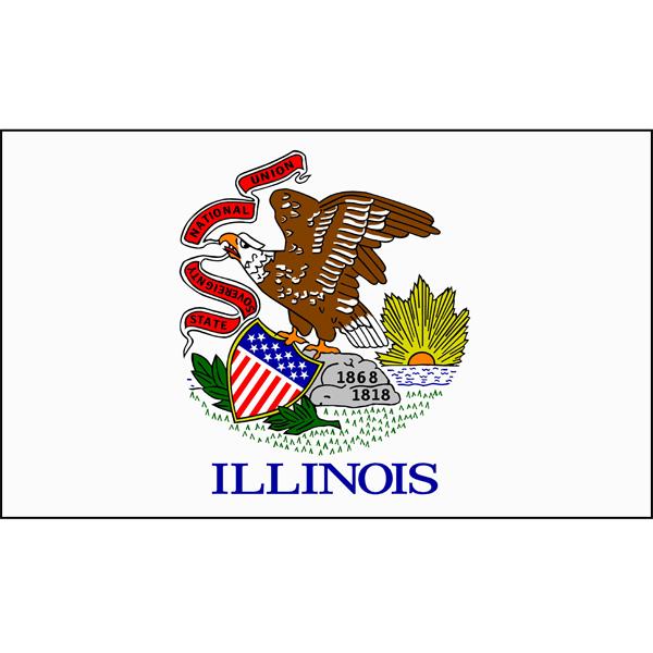 Illinois Flag 1500mm x 900mm (Knitted) | Flagworld