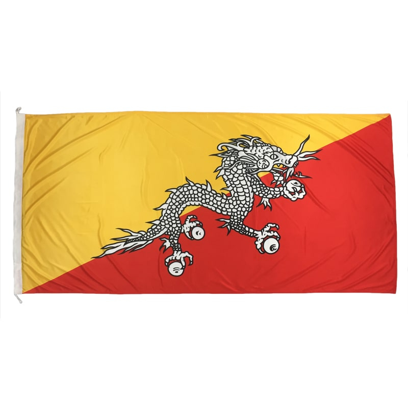 Bhutan Flag 1800 x 900mm (Knitted) | Flagworld